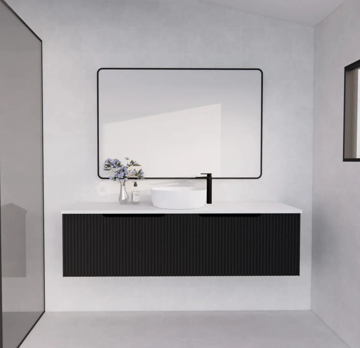 ABS Riva - Riva Vienna Wall Hung Single Bowl Vanity 1500mm - Matt — Aqualux Bathrooms